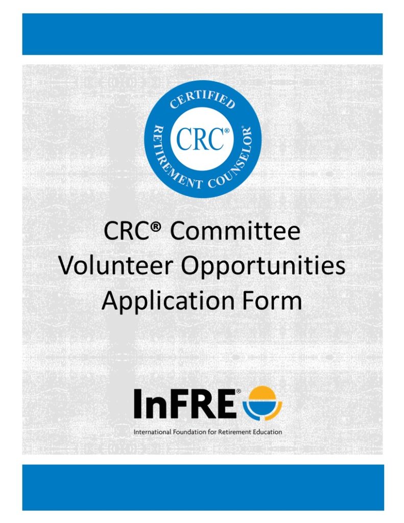 CRC® Committee Volunteer Opportunities - Infre.org